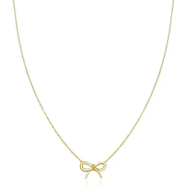 THE LOVERY FINE JEWELRY Bow Necklace - Yellow Gold