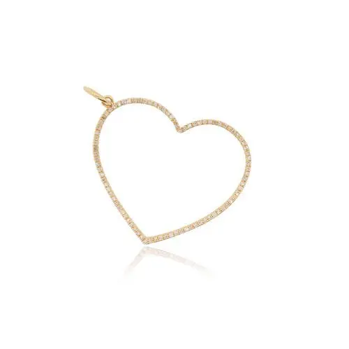 THE LOVERY FINE JEWELRY Diamond Open Heart Charm - Yellow Gold