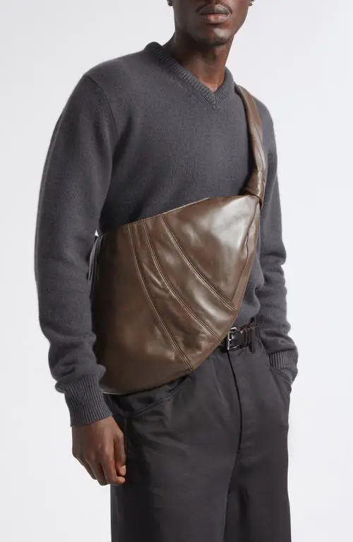 LEMAIRE Large Croissant Leather Shoulder Bag - Otter