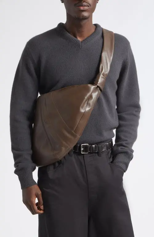 LEMAIRE Large Croissant Leather Shoulder Bag - Otter