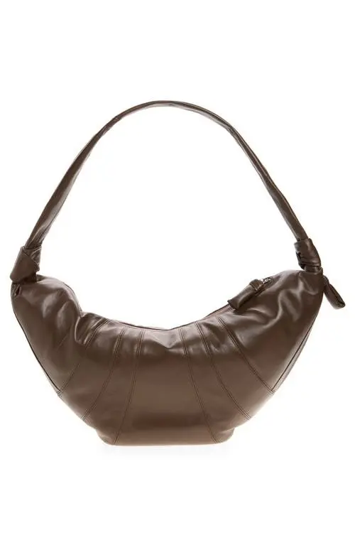 LEMAIRE Large Croissant Leather Shoulder Bag - Otter