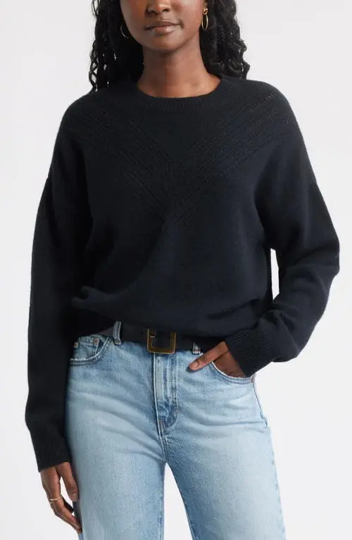 Treasure & Bond Pointelle Wool And Cashmere Sweater - Black
