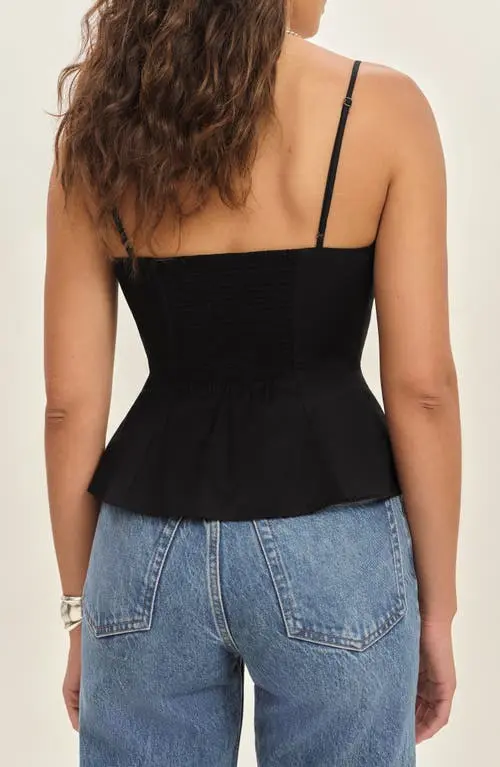 REFORMATION Genevieve Lace Trim Camisole - Black