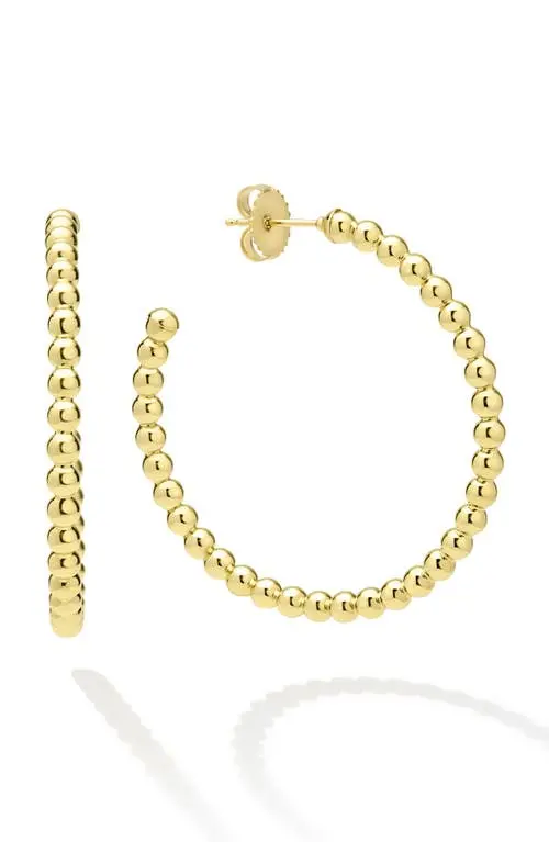 Lagos 18k Caviar Beaded Hoop Earrings