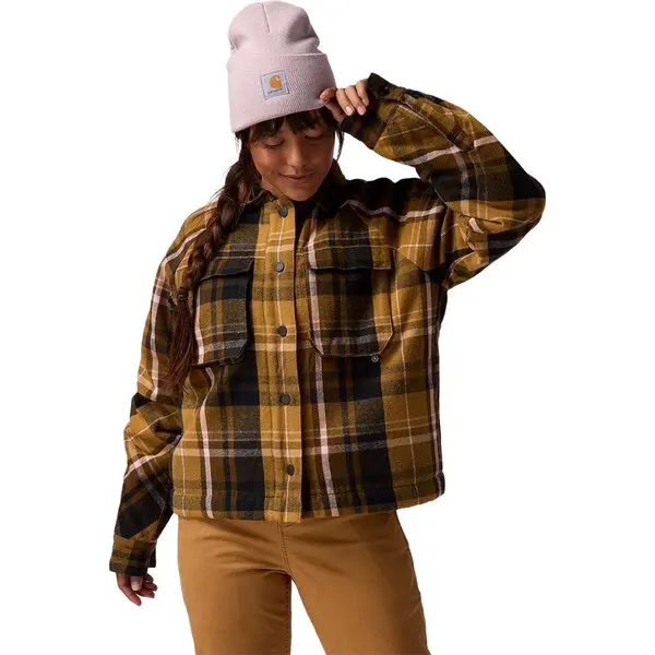 BACKCOUNTRY Pile-fleece Lined Flannel Shirt Jacket - Bistre Plaid