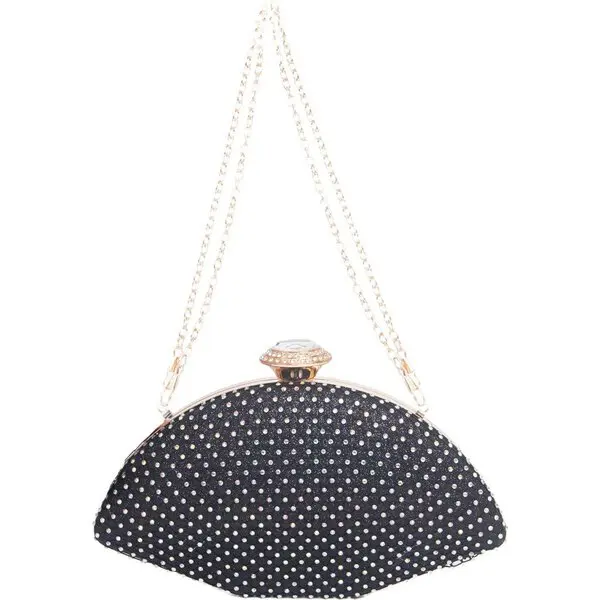 LAUREN LORRAINE Liz Fan-shaped Clutch - Black