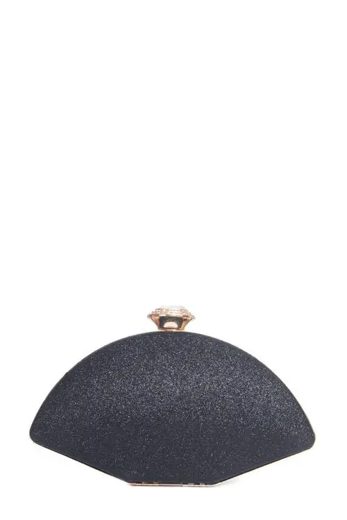 LAUREN LORRAINE Liz Fan-shaped Clutch - Black