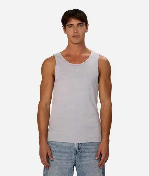 INDUSTRIE AUSTRALIA The Washed Brando Ribbed Tank Top - Chambray