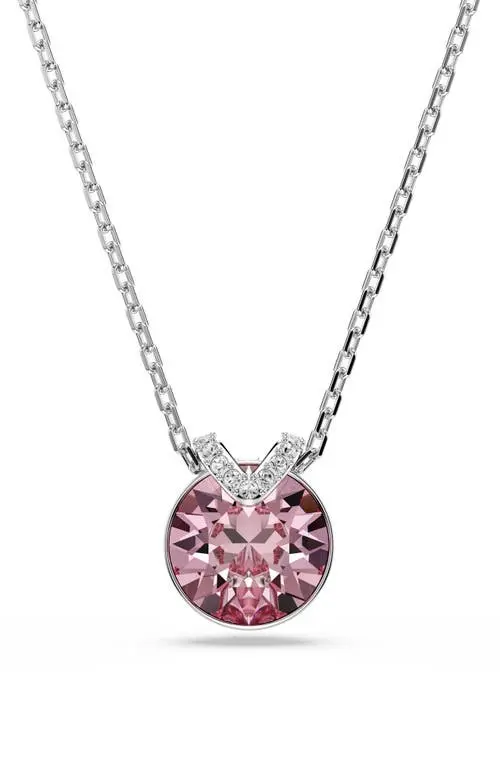 SWAROVSKI Bella Crystal Pendant Necklace - Pink/silver