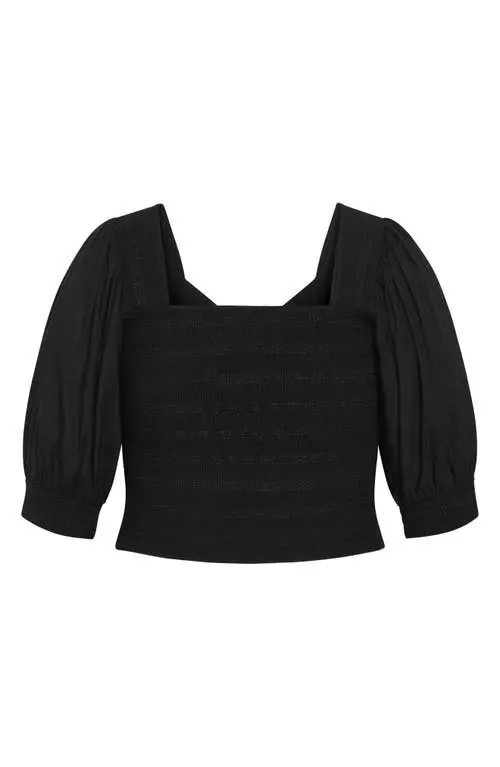 City Chic Smocked Crop Top