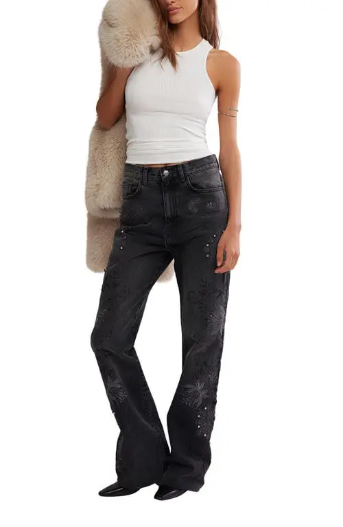 Free People Embellished Bootcut Nonstretch Jeans