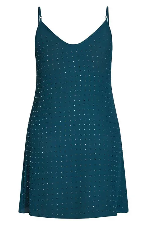 City Chic Studded High-low Camisole - Teal