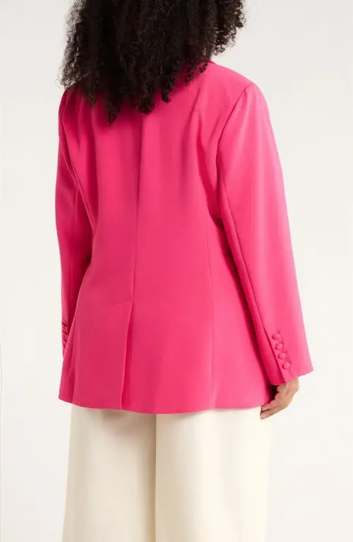 SUGARLIPS Chelsea One-button Blazer - Fuchsia