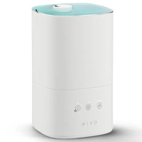 MIKO Breeze 3-speed Ultrasonic Cool Mist Humidifier With Top-fill Tank And Aroma Tray - White