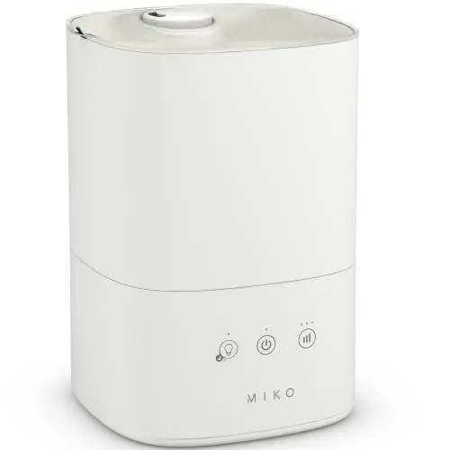 MIKO Breeze 3-speed Ultrasonic Cool Mist Humidifier With Top-fill Tank And Aroma Tray - White