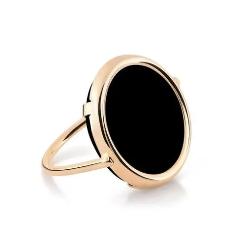 Ginette Ny Disc Ring - Black Onyx