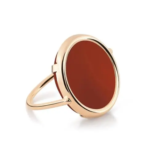Ginette Ny Disc Ring - Red Agate