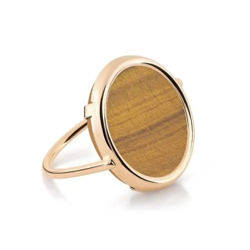 Ginette Ny Disc Ring - Tiger Eye