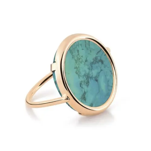 Ginette Ny Disc Ring - Turquoise