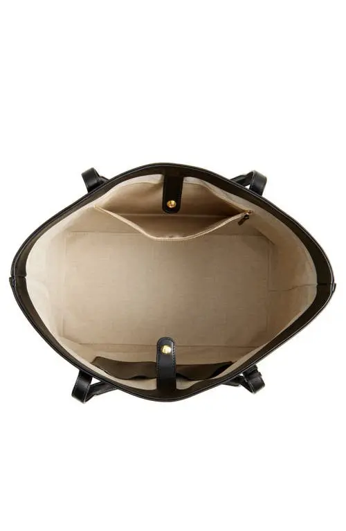 LIFFNER Large Sprout Leather Tote - Black