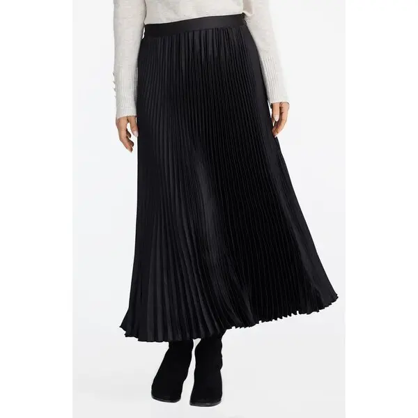 BRAVE+TRUE Identity Pleated Satin Skirt