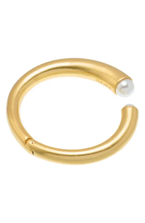 REISS Alana Faux Pearl Cuff Bracelet - Gold Tone/pearl