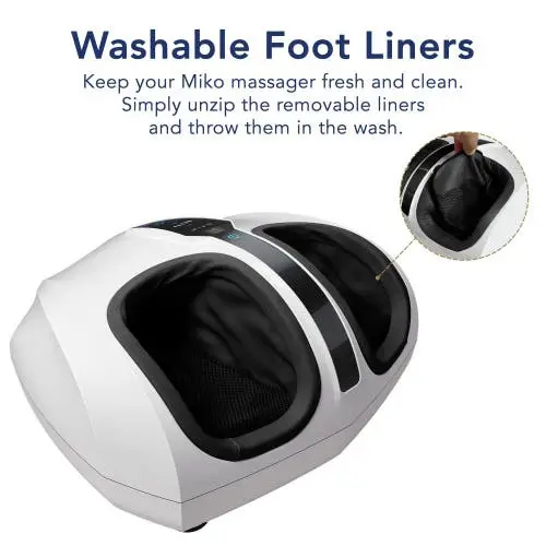 MIKO Shiatsu Foot Massager With Heat - White