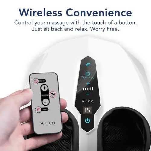 MIKO Shiatsu Foot Massager With Heat - White