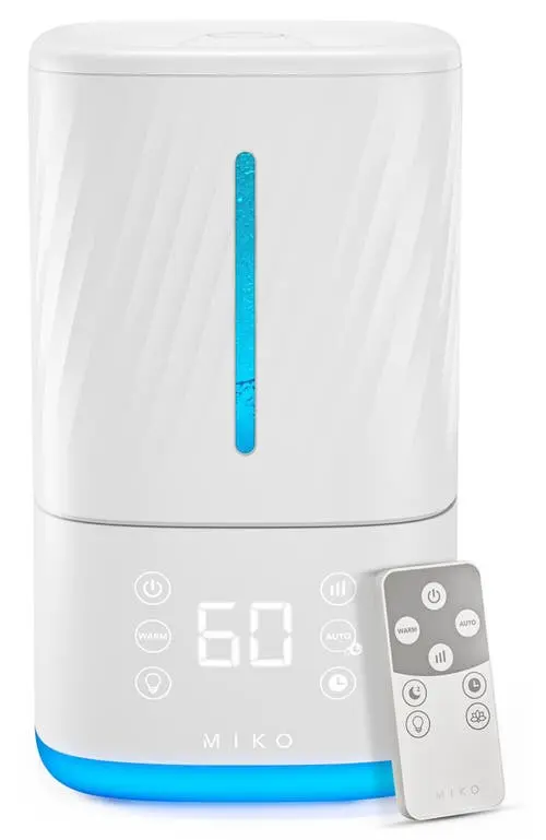 MIKO Myst 2-in-1 Cool And Warm Mist Humidifier - White