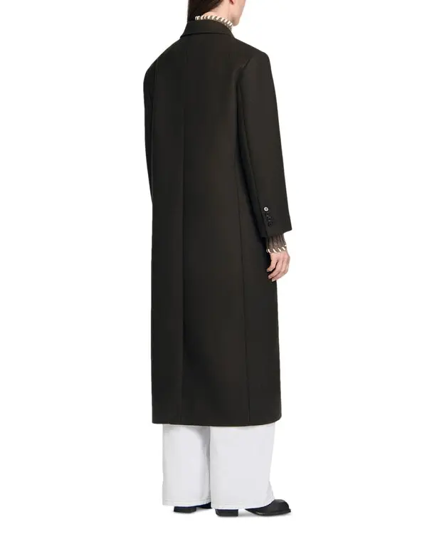 Sandro Straight Coat - Brown