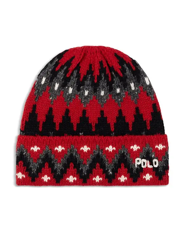 Polo Ralph Lauren Holiday Fair Isle Beanie - Red Multi