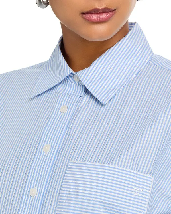 Derek Lam 10 Crosby Orianne Stripe Collared Shirt