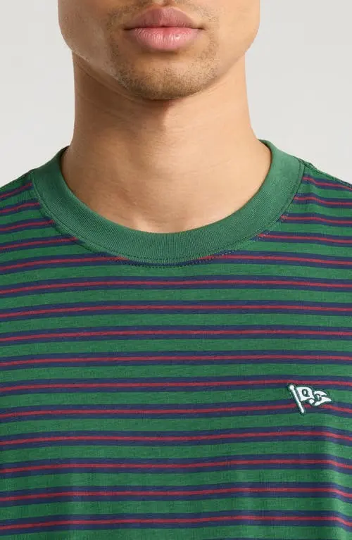 QUIET GOLF Squints Stripe Cotton T-shirt
