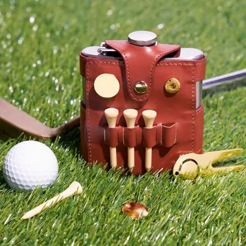 TRUE BRANDS Golfer's Flask And Accessory Set