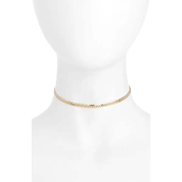 CHILD OF WILD Sicily Herringbone Chain Choker - Gold