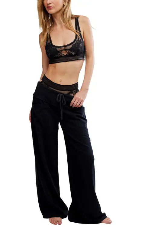 Free People Staycation Lounge Pants - Black