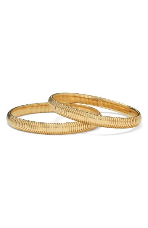 Lady Grey Cobra Bracelet Set Of 2 - Gold