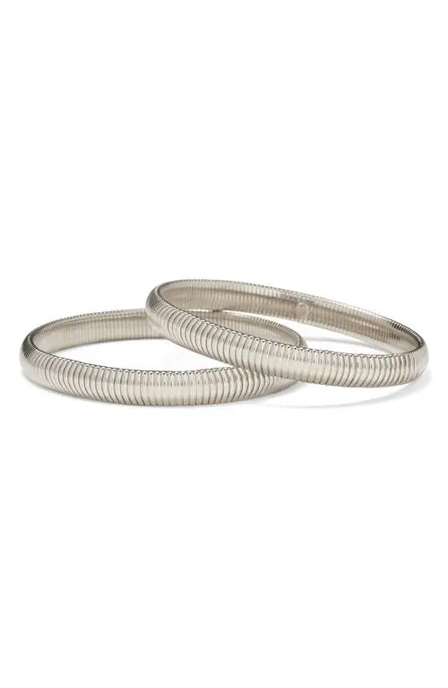 Lady Grey Cobra Bracelet Set Of 2 - Silver