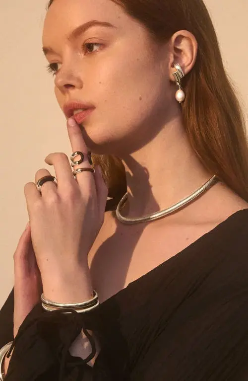 Lady Grey Cobra Bracelet Set Of 2 - Silver