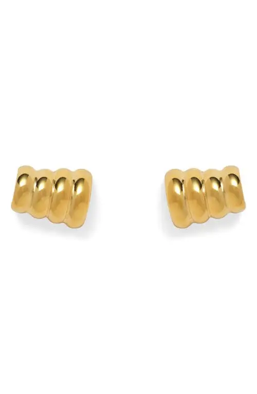 Lady Grey Scala Huggie Hoop Earrings - Gold