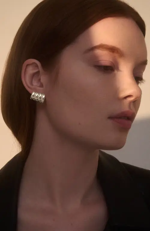 Lady Grey Scala Huggie Hoop Earrings