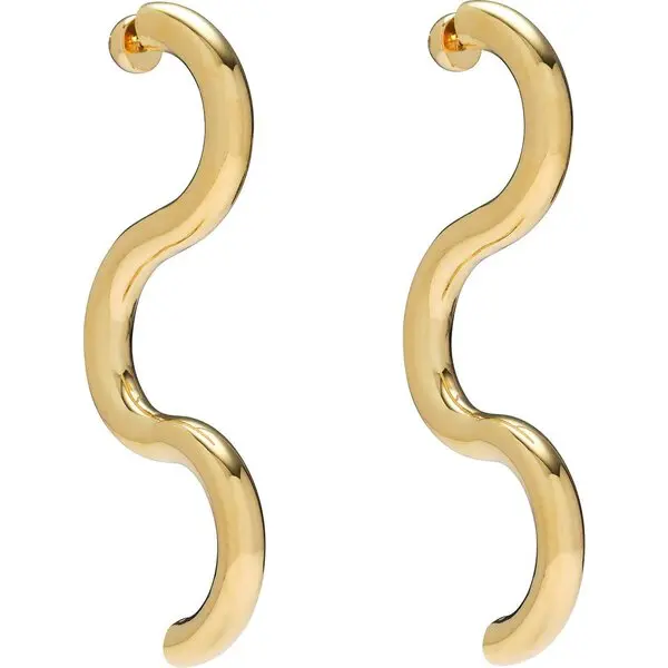 Lady Grey Serpentine Drop Earrings - Gold