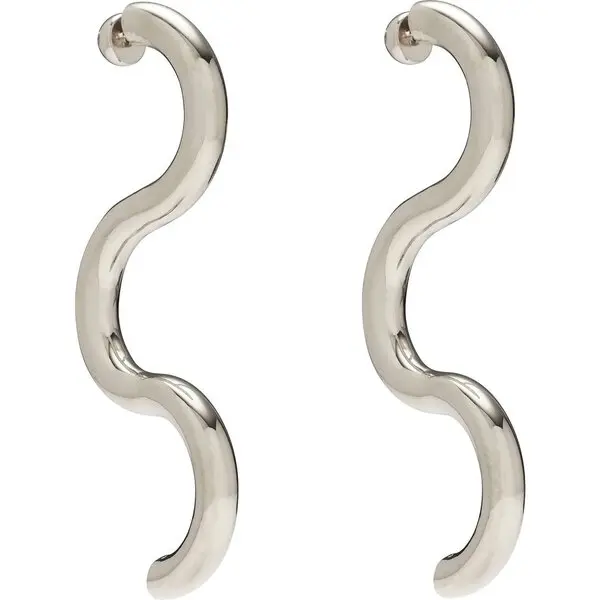Lady Grey Serpentine Drop Earrings - Silver