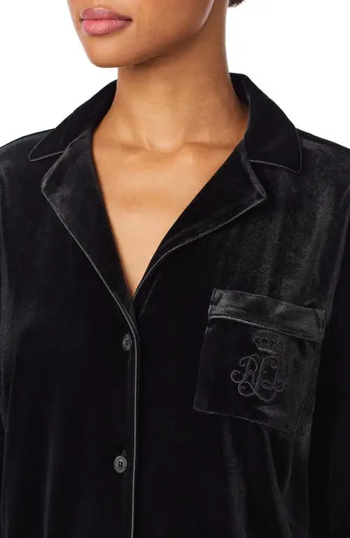 Ralph Lauren Velour Pajamas - Black