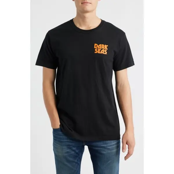 DARK SEAS Trail King Cotton Graphic T-shirt - Black