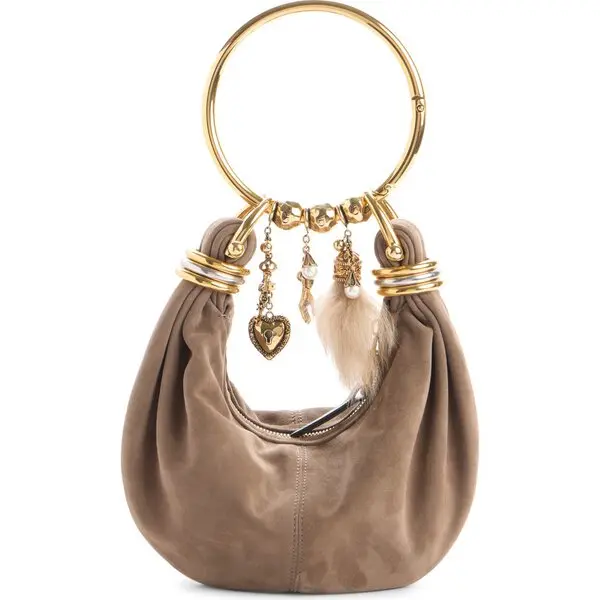 Chloé Mini Bracelet Suede Hobo Bag
