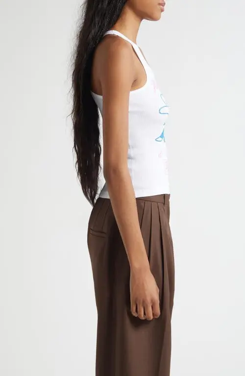 Ashley Williams Harmony & Peace Graphic Rib Tank
