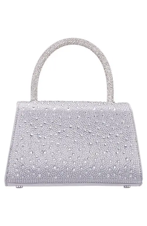 Nina Legacy Top Handle Clutch - Silver