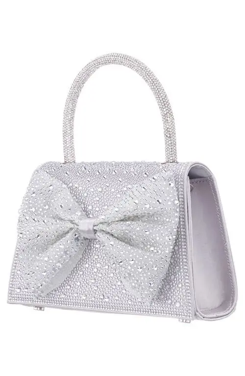 Nina Legacy Top Handle Clutch - Silver