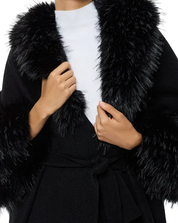 Alice + Olivia Joanne Sweater Coat - Black